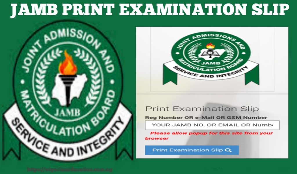 JAMB 2025/2026 Print Examination Slip: A Step by Step Guide - Nigerian ...